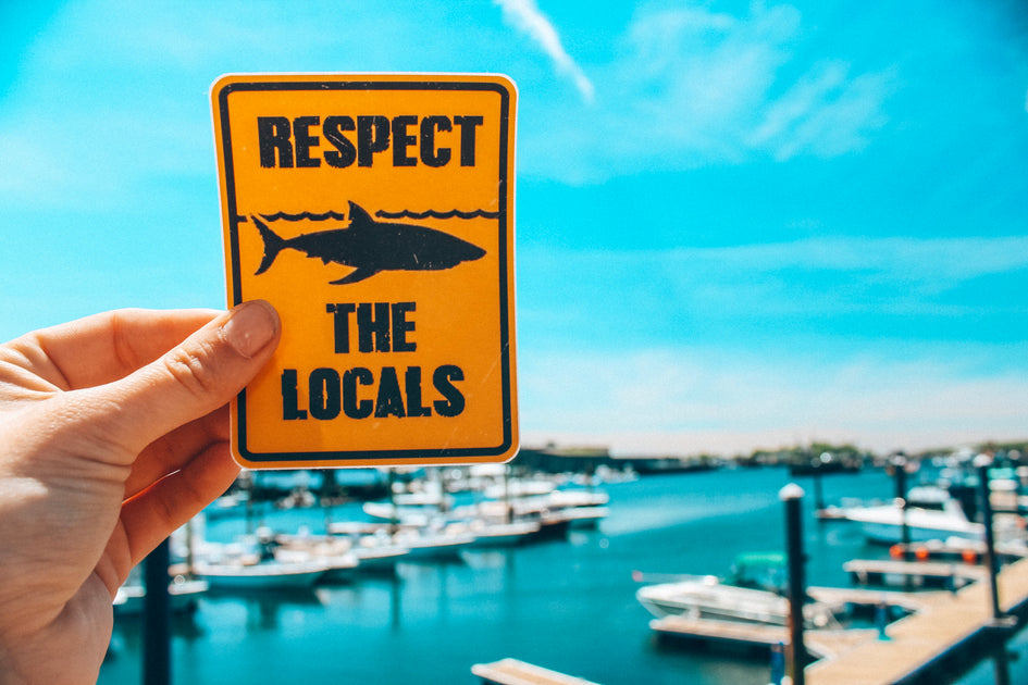 Respect the Locals Shark Sticker – One Ocean Apparel